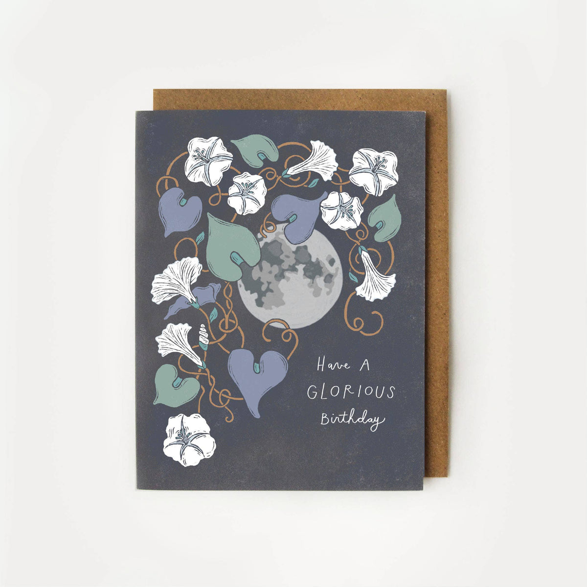 Glorious Birthday Card - Morning Glory and Full Moon– Yinsoul